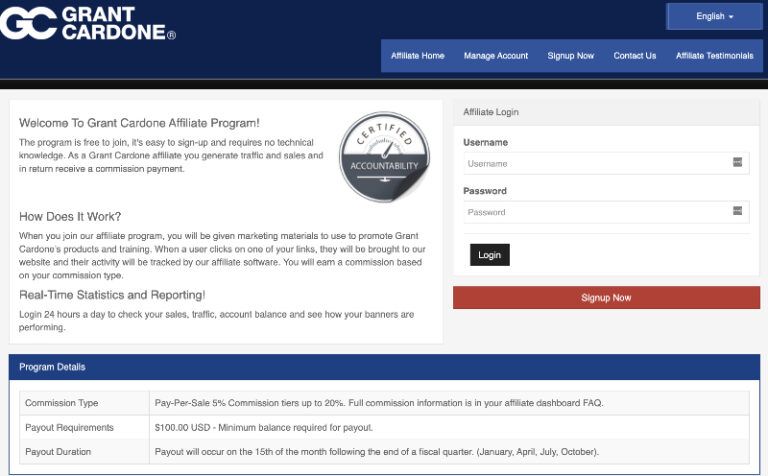 Grant Cardone Affiliate Program Review: Can You Make Money? - 3HUNDRD